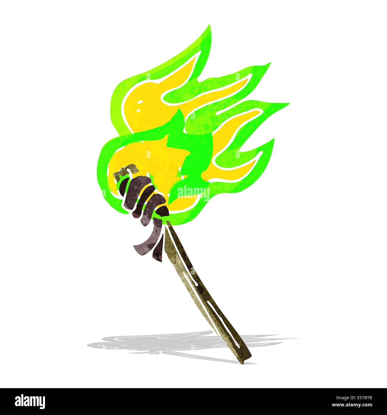 Cartoon brennende Fackel Stock-Vektorgrafik - Alamy