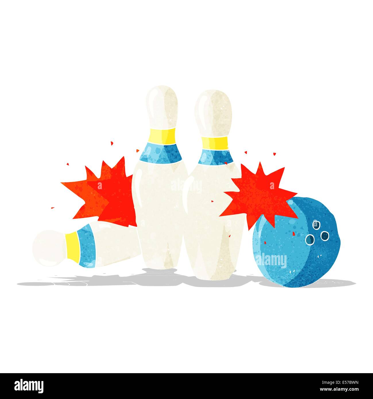 Cartoon-Bowling-Kugel und Kegeln Stock-Vektorgrafik - Alamy