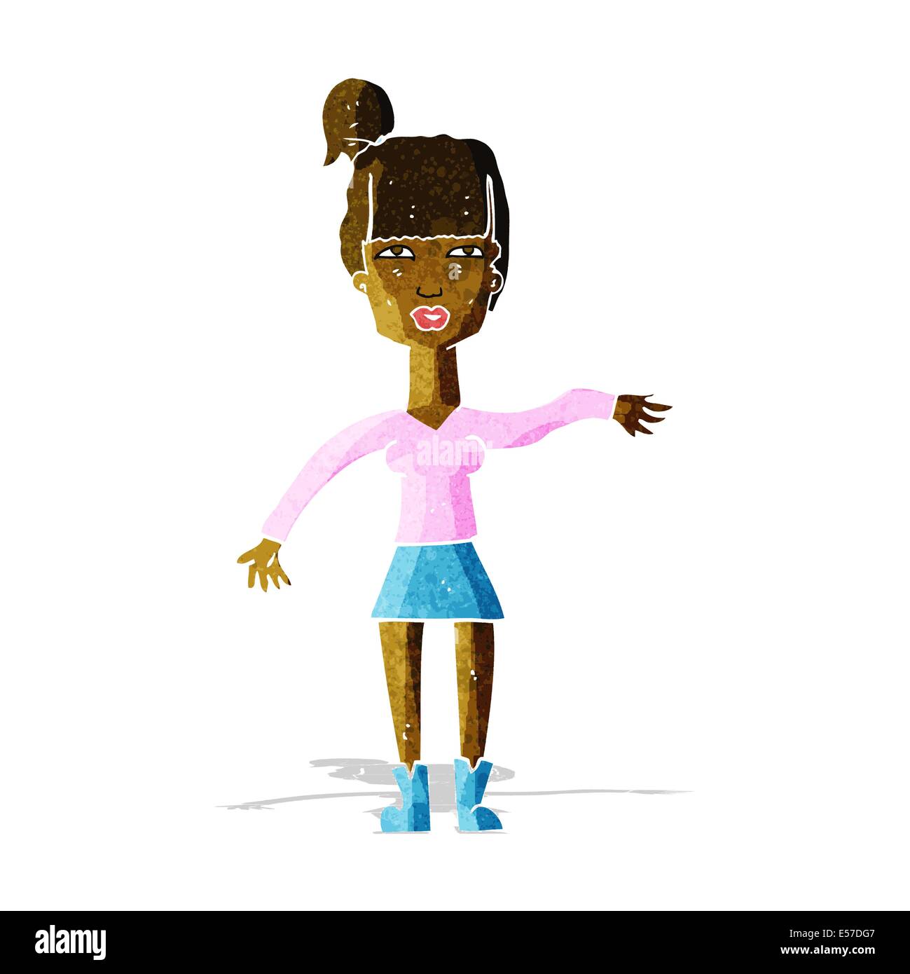 Cartoon-Frau ablehnende Geste Stock-Vektorgrafik - Alamy