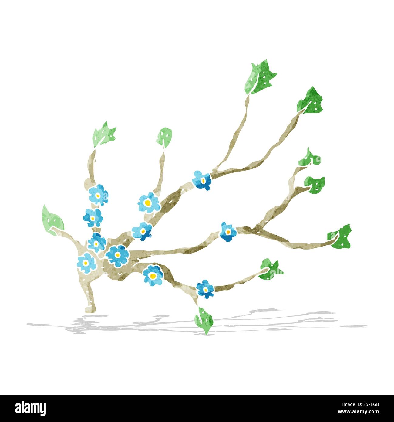 Flowering branch Stock-Vektorgrafiken kaufen - Alamy