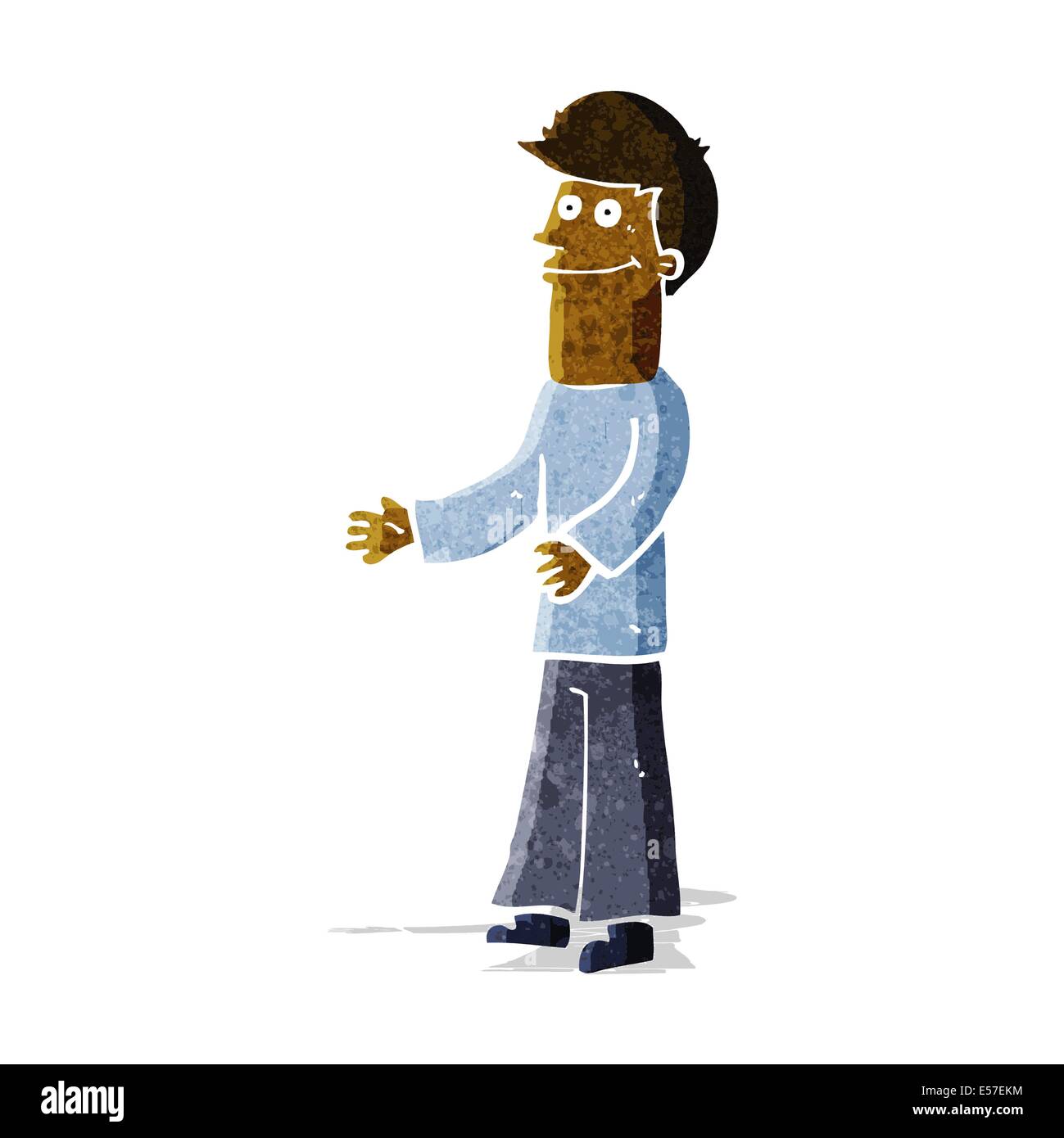 Cartoon Mann zuckt die Schultern Stock-Vektorgrafik - Alamy