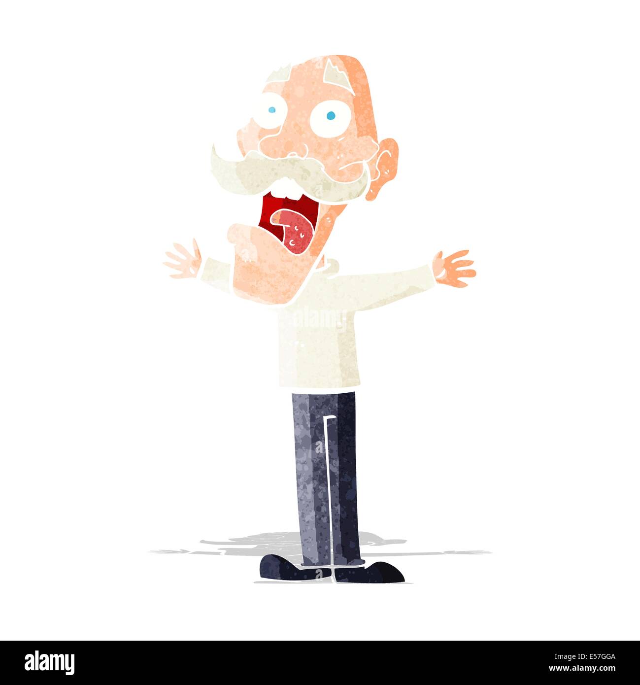 Cartoon betonte Greis Stock-Vektorgrafik - Alamy