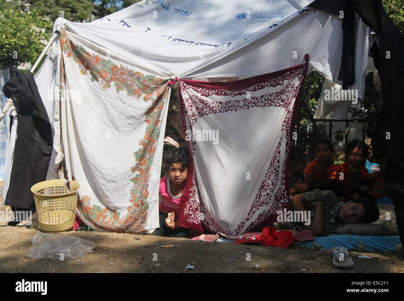 Gaza-Stadt, Gazastreifen, Palästinensische Gebiete. 27. Juli 2014 ...