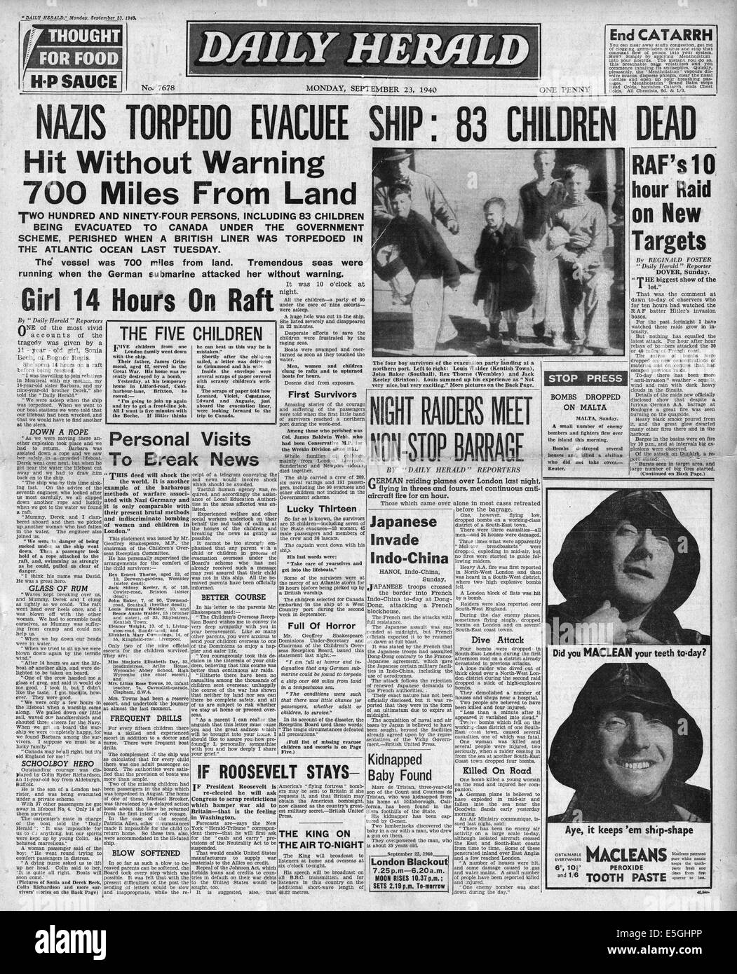 Ss city of benares -Fotos und -Bildmaterial in hoher Auflösung – Alamy