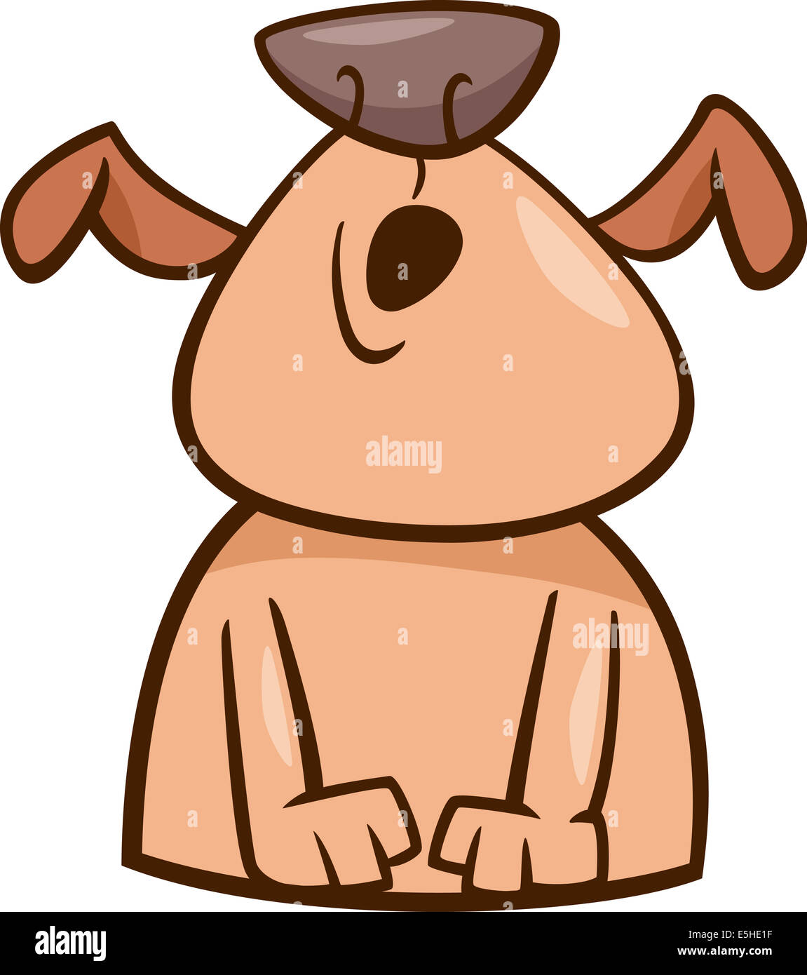 Cartoon-Illustration der lustige Heulender Hund oder Welpen ...