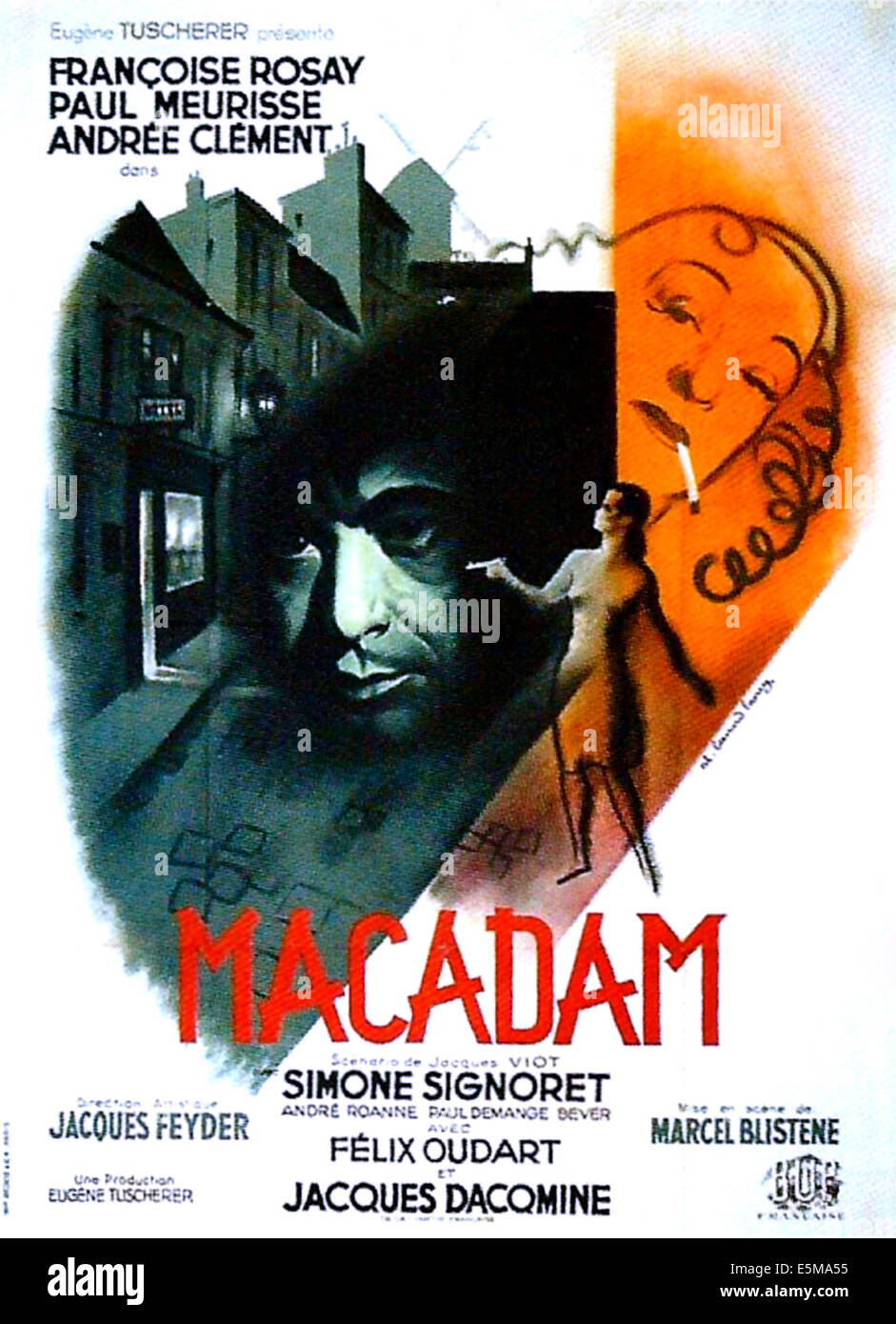 Gassen von PARIS, (aka MACADAM), französische Plakat, von links: Paul ...