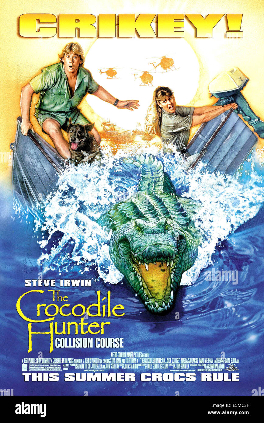 CROCODILE HUNTER: COLLISION COURSE, Steve Irwin, Terri Irwin, 2002 (c ...