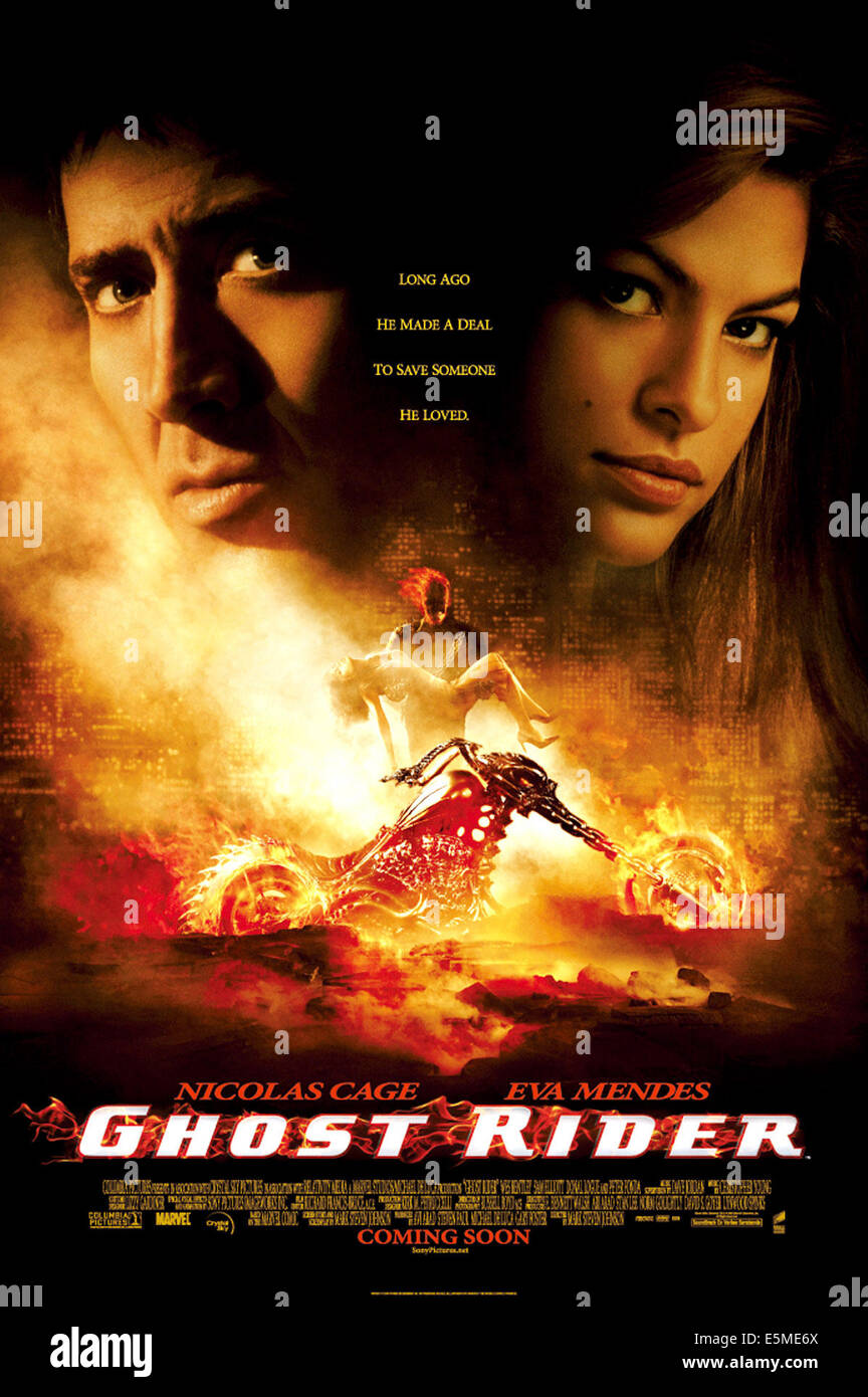 GHOST RIDER, Nicolas Cage, Eva Mendes, 2007. © Columbia Bilder/Courtesy ...