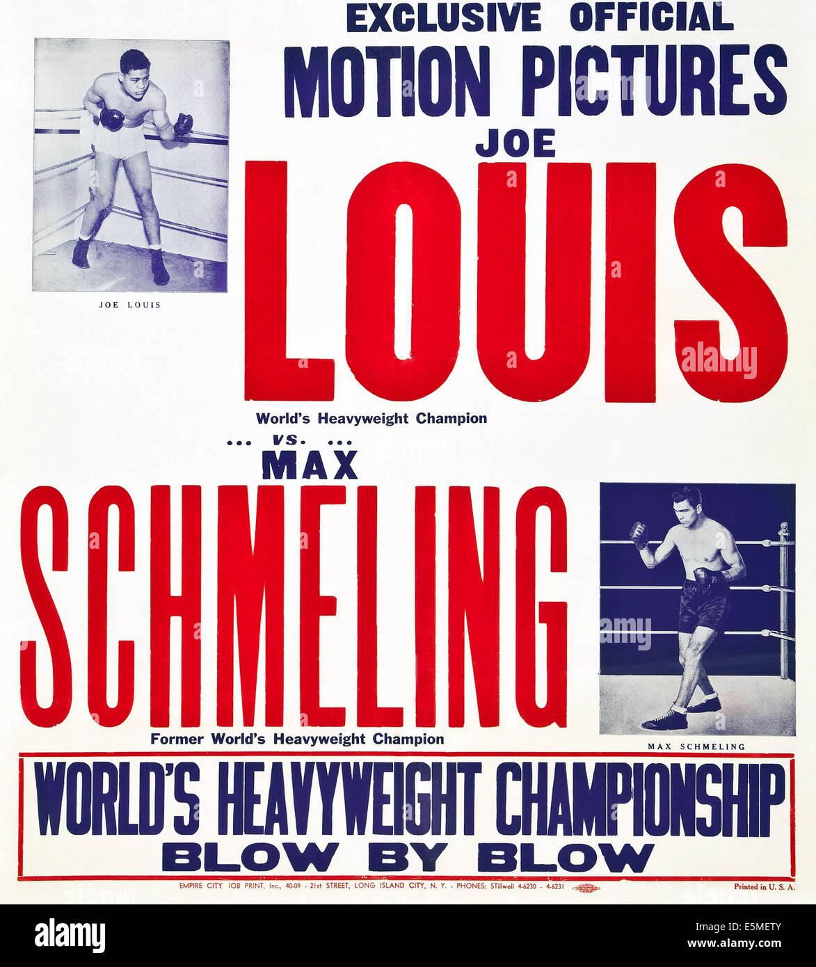 GROßE internationale Schwergewichts-Boxen Wettbewerb zwischen JOE LOUIS ...