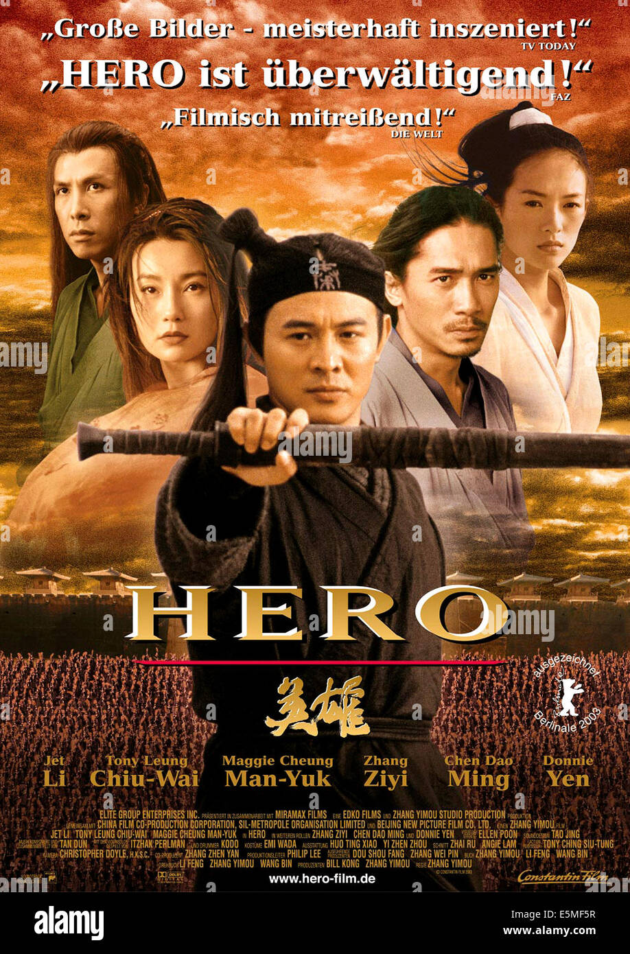 Held, (aka YING XIONG), Donnie Yen, Maggie Cheung, Jet Li, Tony Leung ...