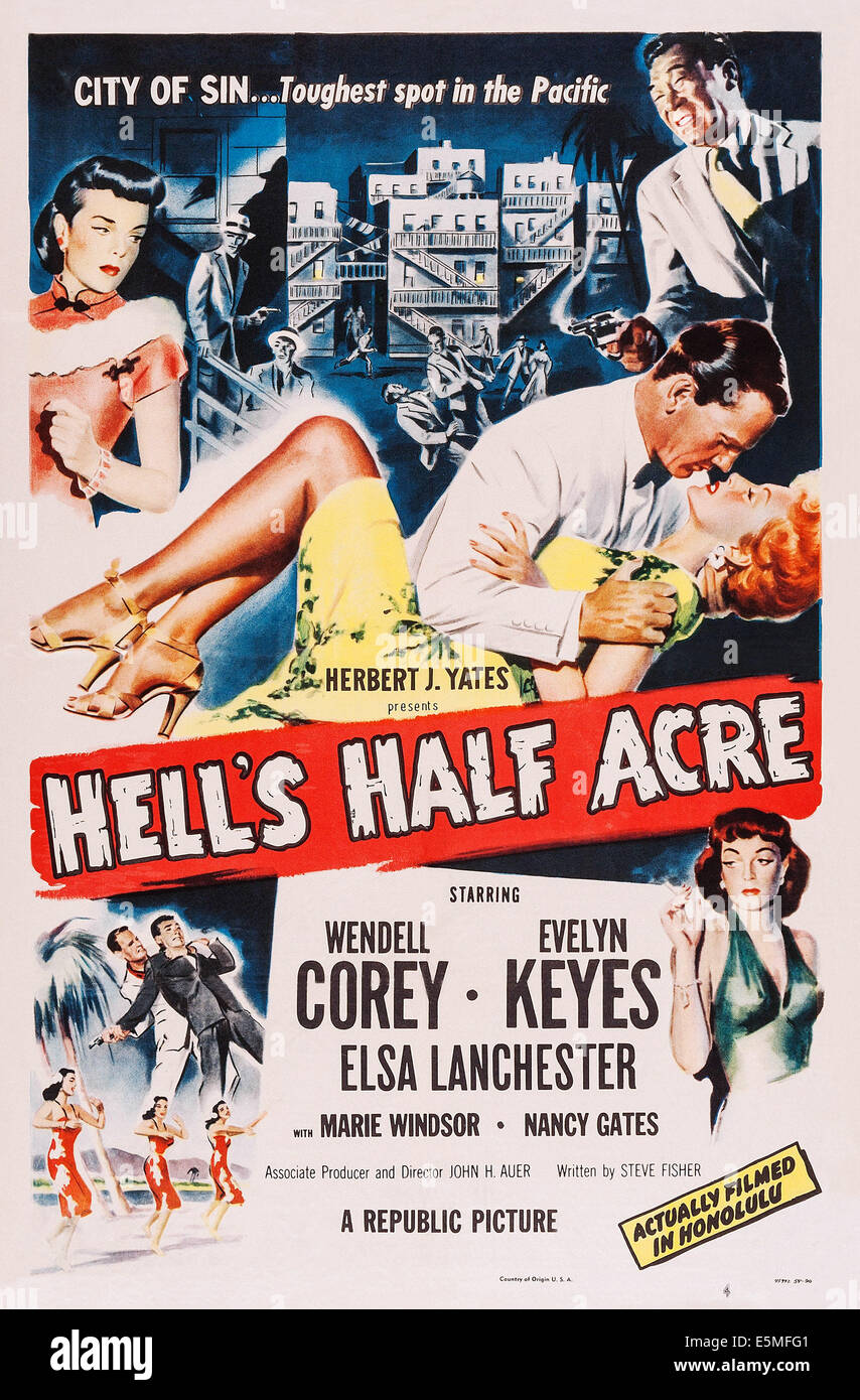HELL'S HALF ACRE, oben links: Elsa Lanchester, rechts von oben: Philip ...