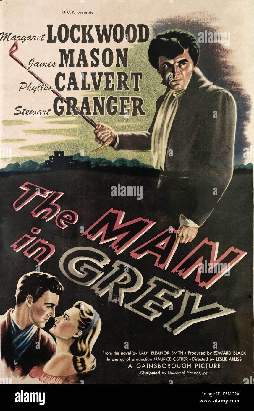 DER Mann IN grau, im Uhrzeigersinn von unten, Phyllis Calvert, Stewart ...