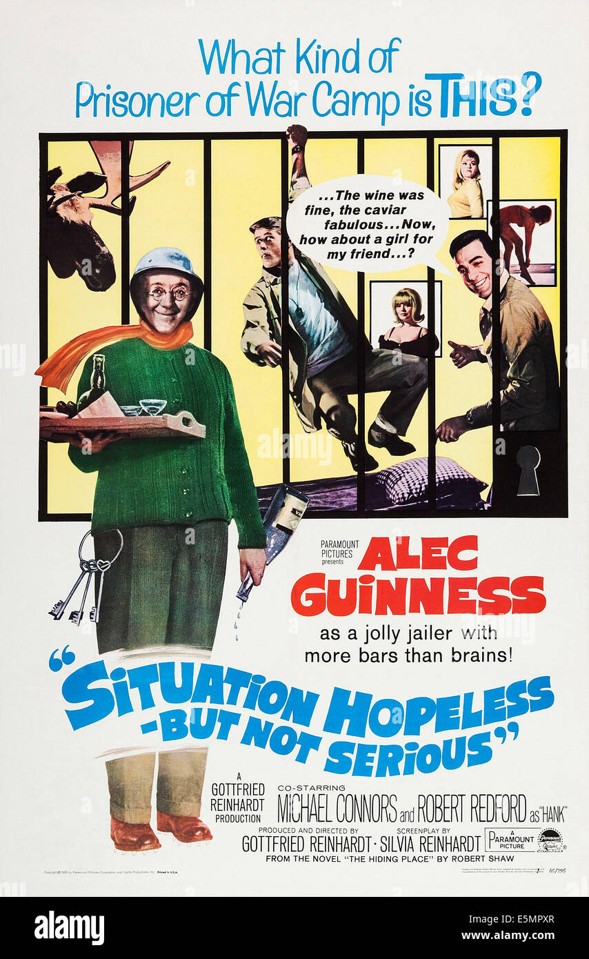 Lage hoffnungslos, aber nicht ernst, US-Plakat, Alec Guinness (links ...