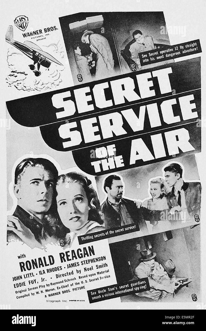 SECRET SERVICE OF THE AIR, US-Plakat, Mitte Links: Ronald Reagan ...