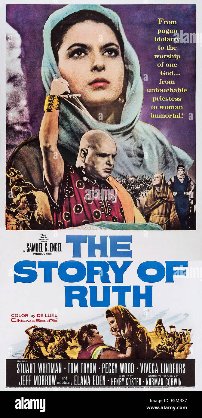 DIE Geschichte von RUTH, US-Plakat, Zentrieren von oben: Elana Eden ...