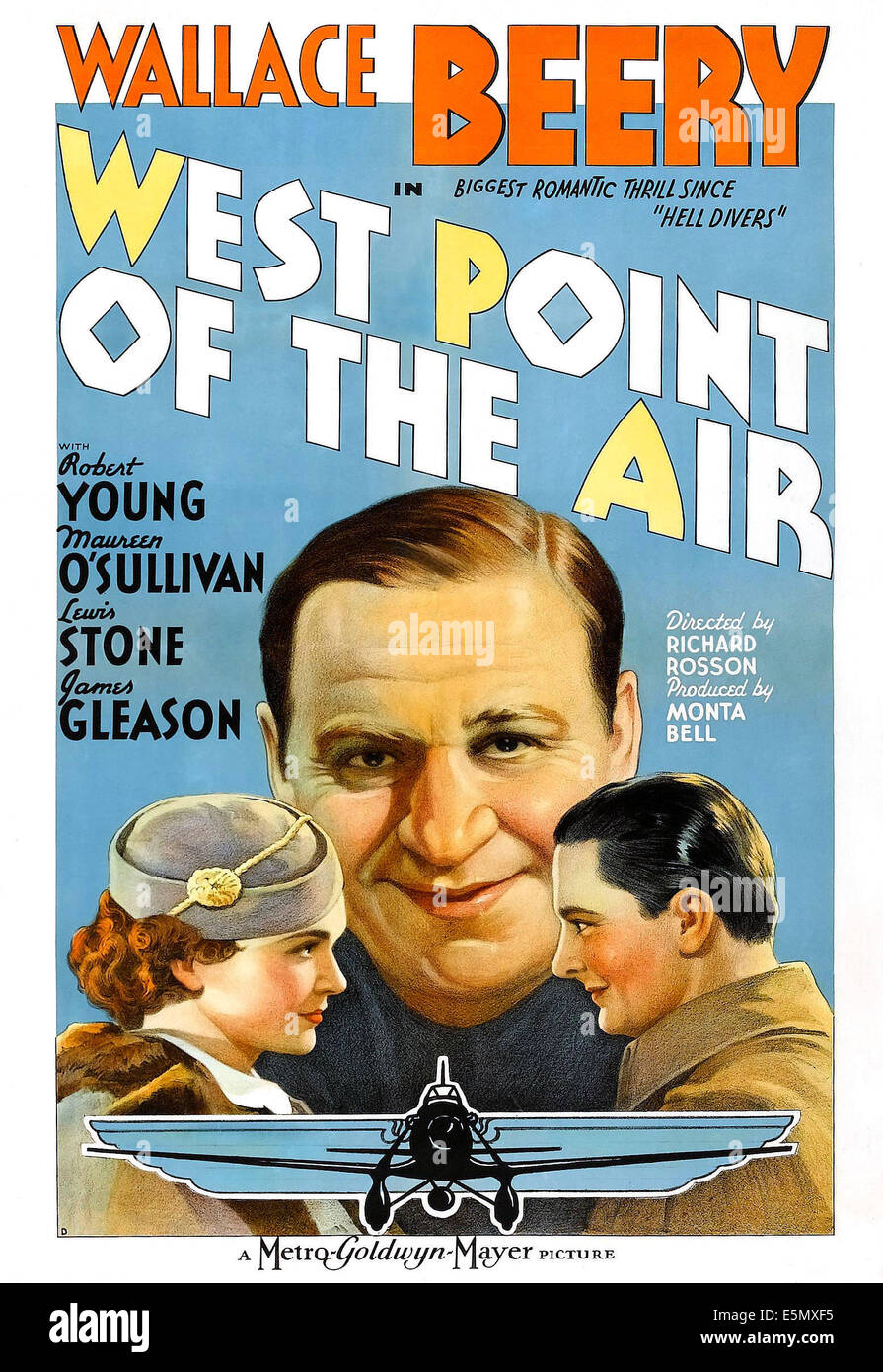 WEST POINT OF THE AIR, von links: Maureen O'Sullivan, Wallace Beery ...