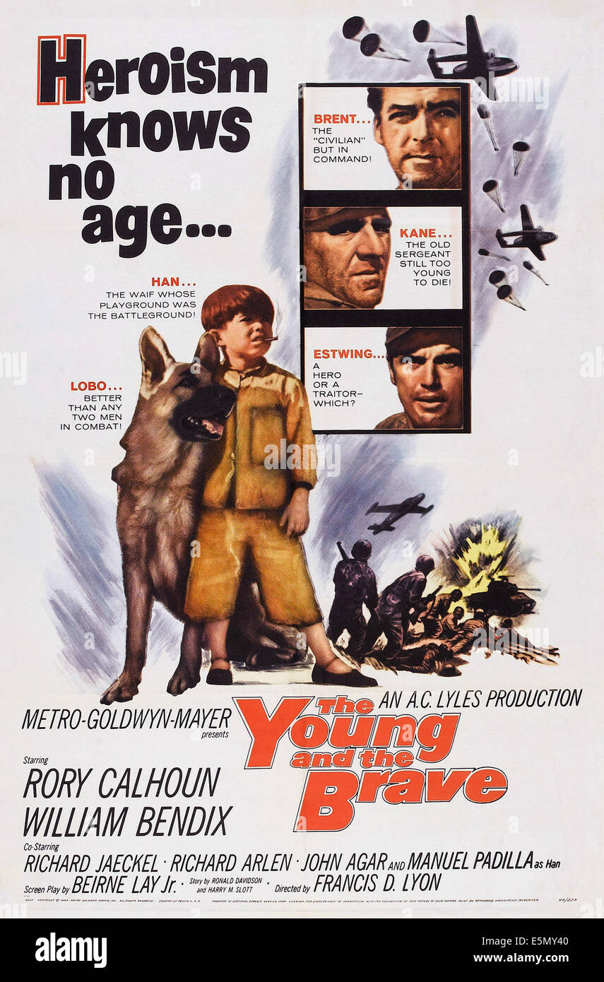 DIE YOUNG AND THE BRAVE, von oben: Rory Calhoun, William Bendix ...