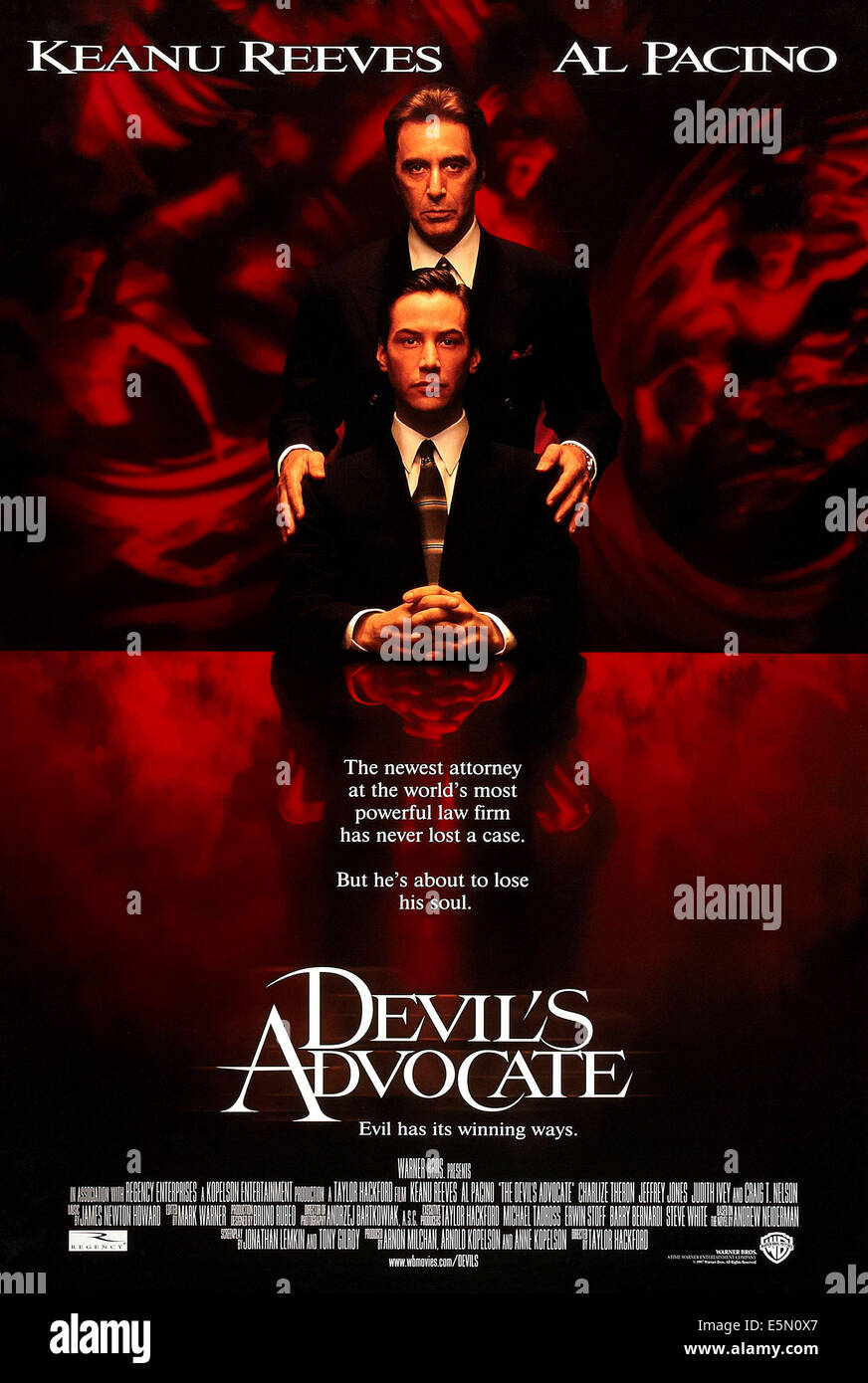 Advocatus Diaboli, US Plakatkunst von oben: Al Pacino, Keanu Reeves ...