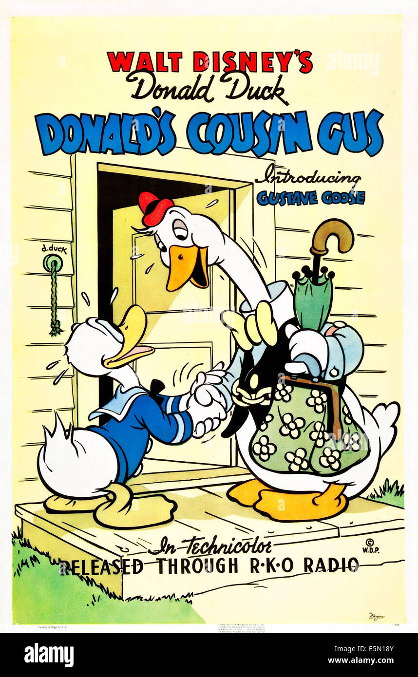 Donalds COUSIN GUS, von links: Donald Duck, Gus Goose, 1939 ...