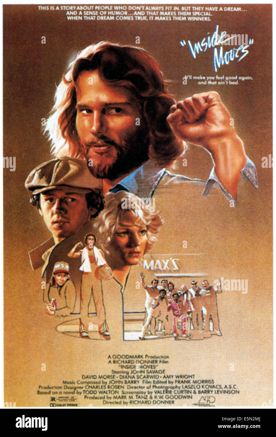 INSIDE MOVES, von oben: John Savage, David Morse, Diana Scarwid, 1980 ...
