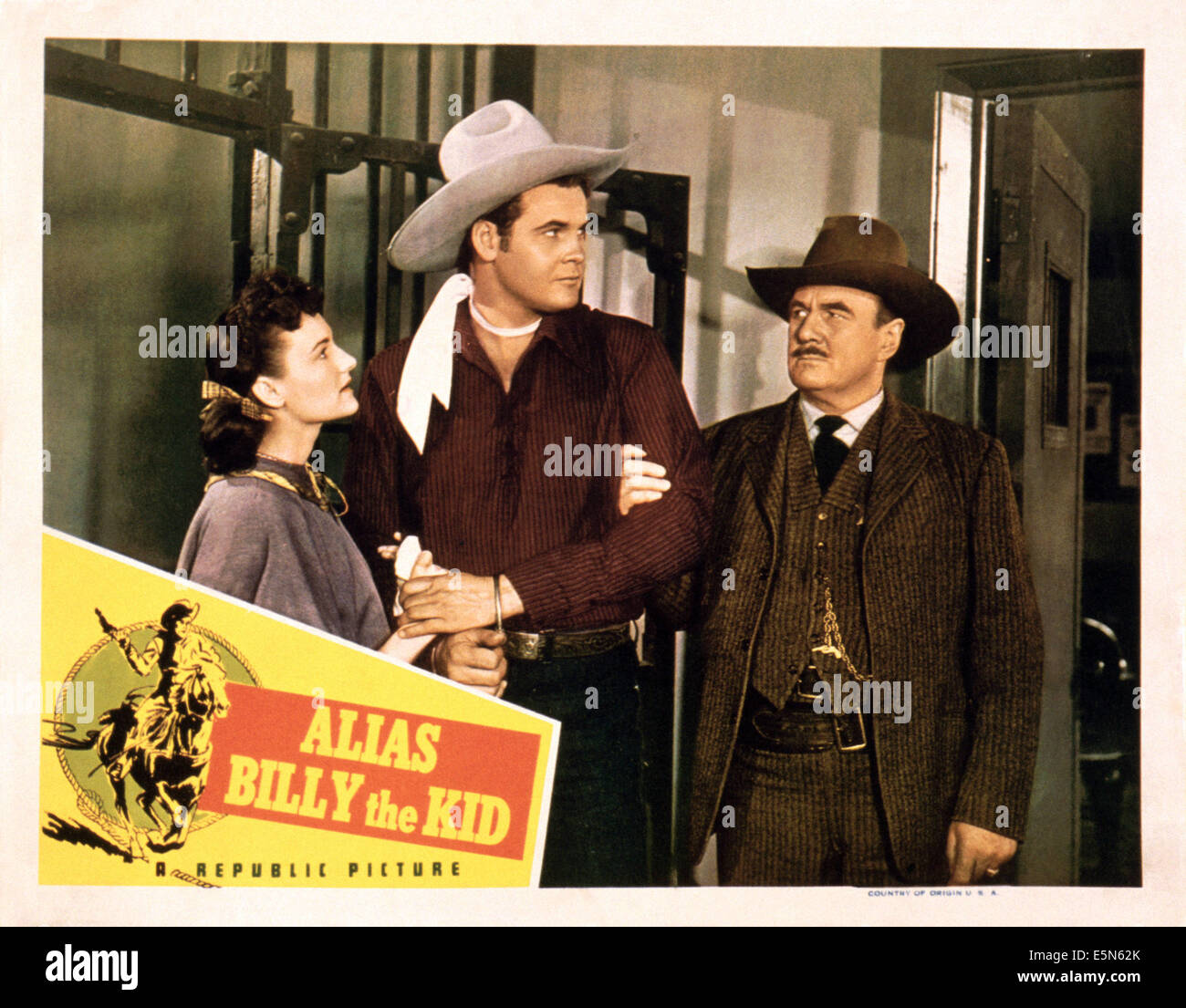 ALIAS BILLY THE KID, von links: Peggy Stewart, Sunset Carson, Ed ...