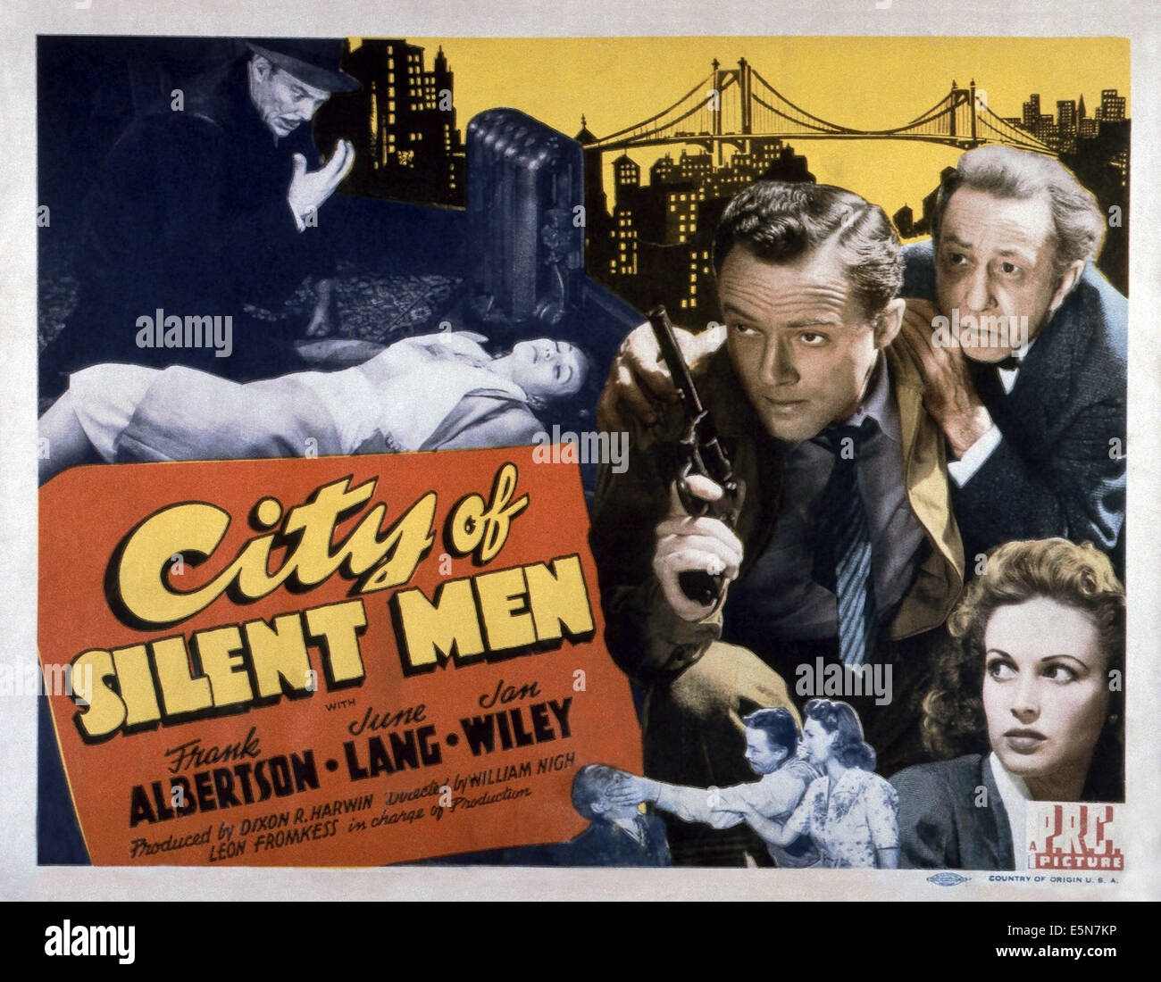 CITY OF SILENT MEN, oben von links: Dick Curtis, Jan Wiley, Frank ...