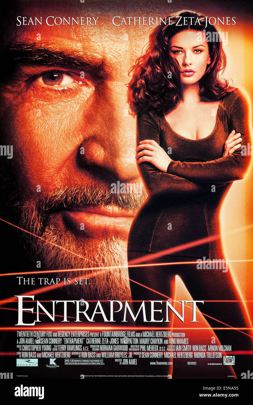 Verlockende Falle, US-Poster, von links: Sean Connery, Catherine Zeta-Jones, 1999. TM und ...
