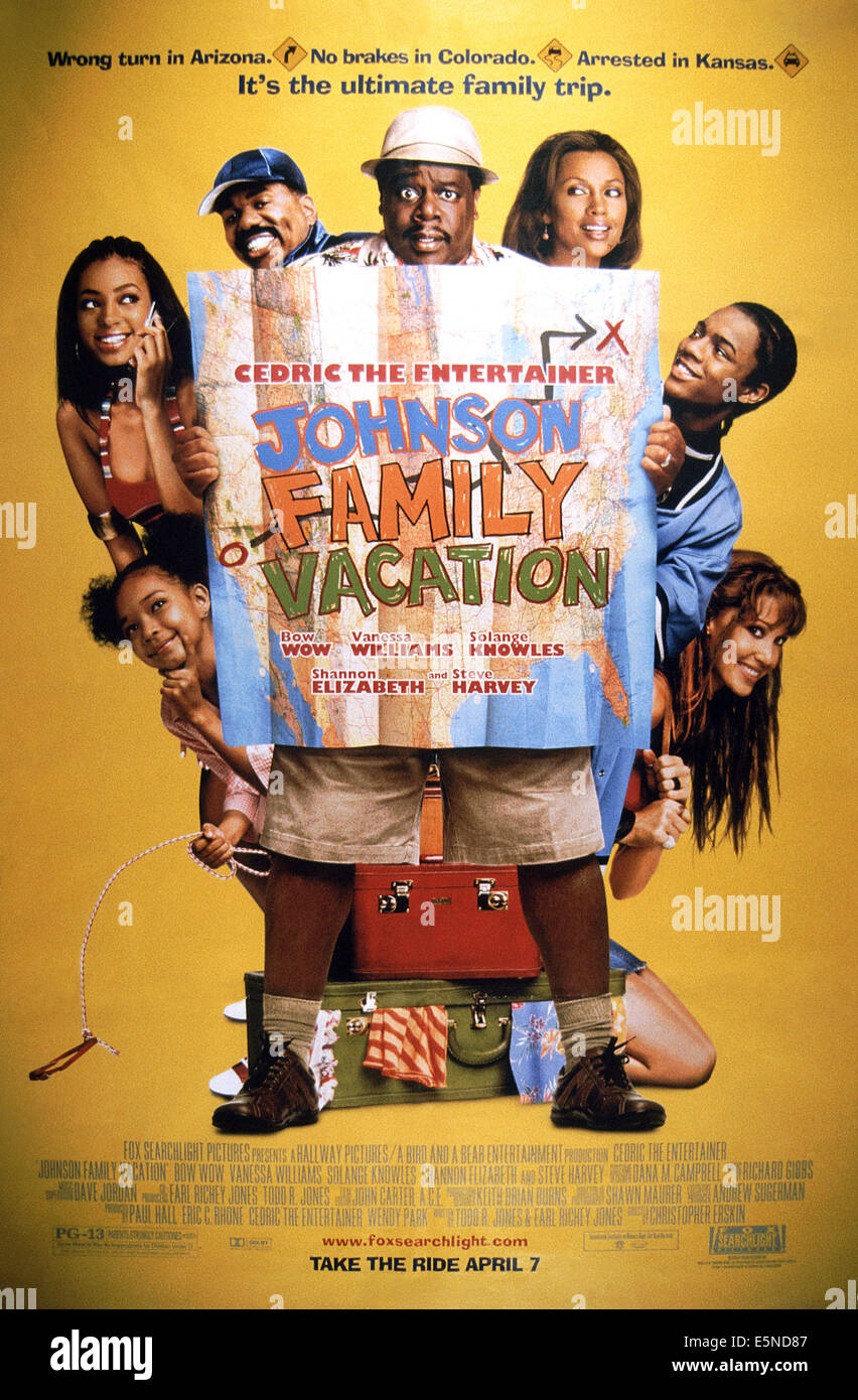 JOHNSON FAMILY VACATION, US-Plakat, im Uhrzeigersinn von Zentrum: Cedric the Entertainer ...