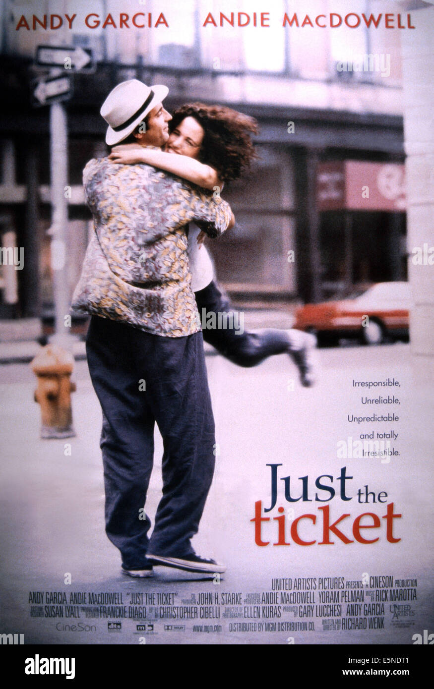 GENAU der richtige, US-Plakat, von links: Andy Garcia, Andie MacDowell ...