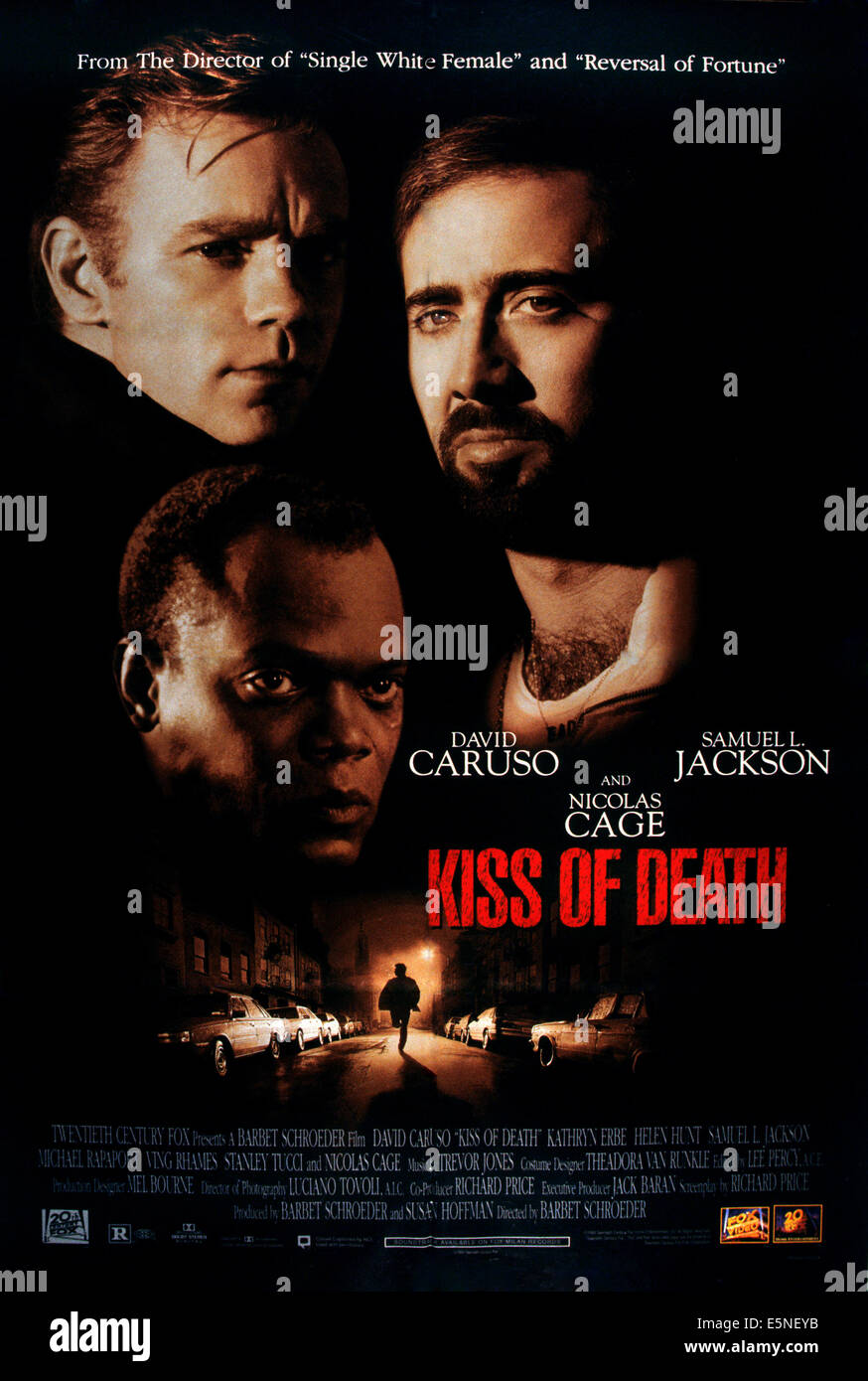 KISS OF DEATH, US Plakatkunst, von links: David Caruso, Samuel, Nicolas ...