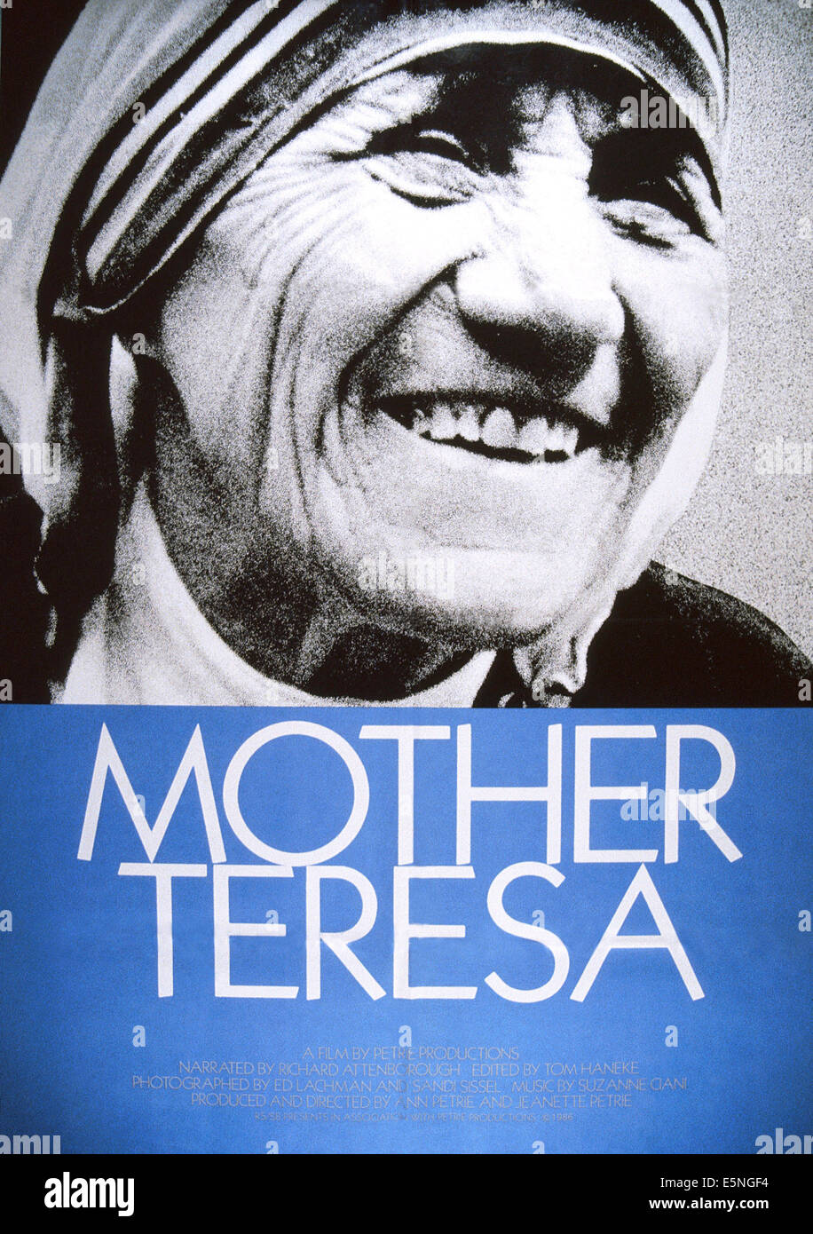 Mutter TERESA, Mutter Teresa, 1986, © R5/S8/Courtesy Everett Collection ...