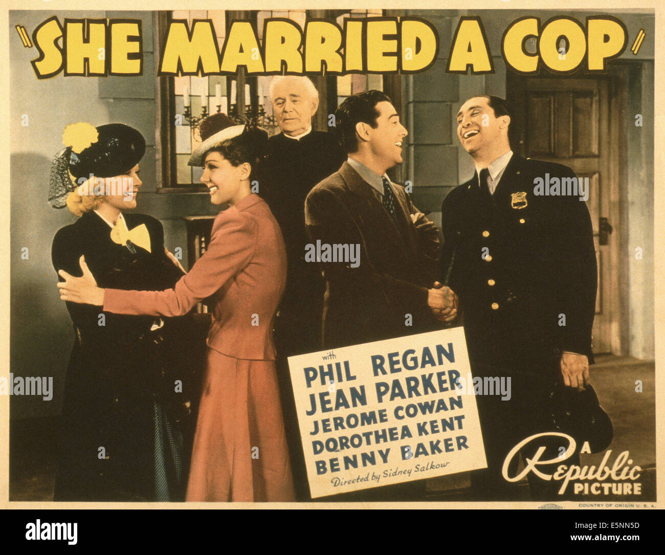 SHE heiratete A COP, US Lobbycard, vorne von links: Jean Parker, Phil ...