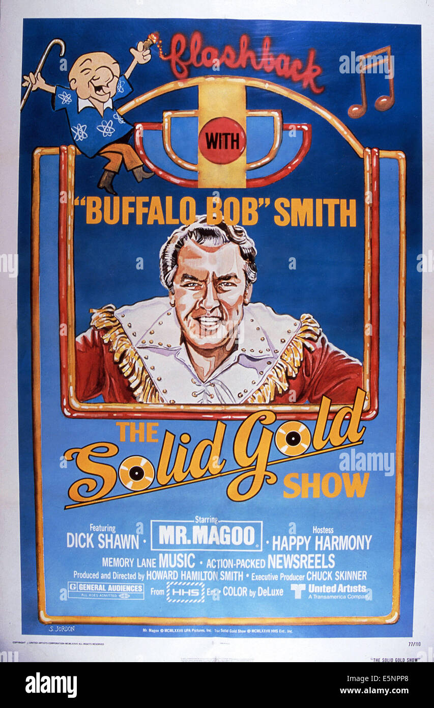 Das SOLID GOLD SHOW, US-Plakat, Mr. Magoo (oben), Buffalo Bob Smith ...