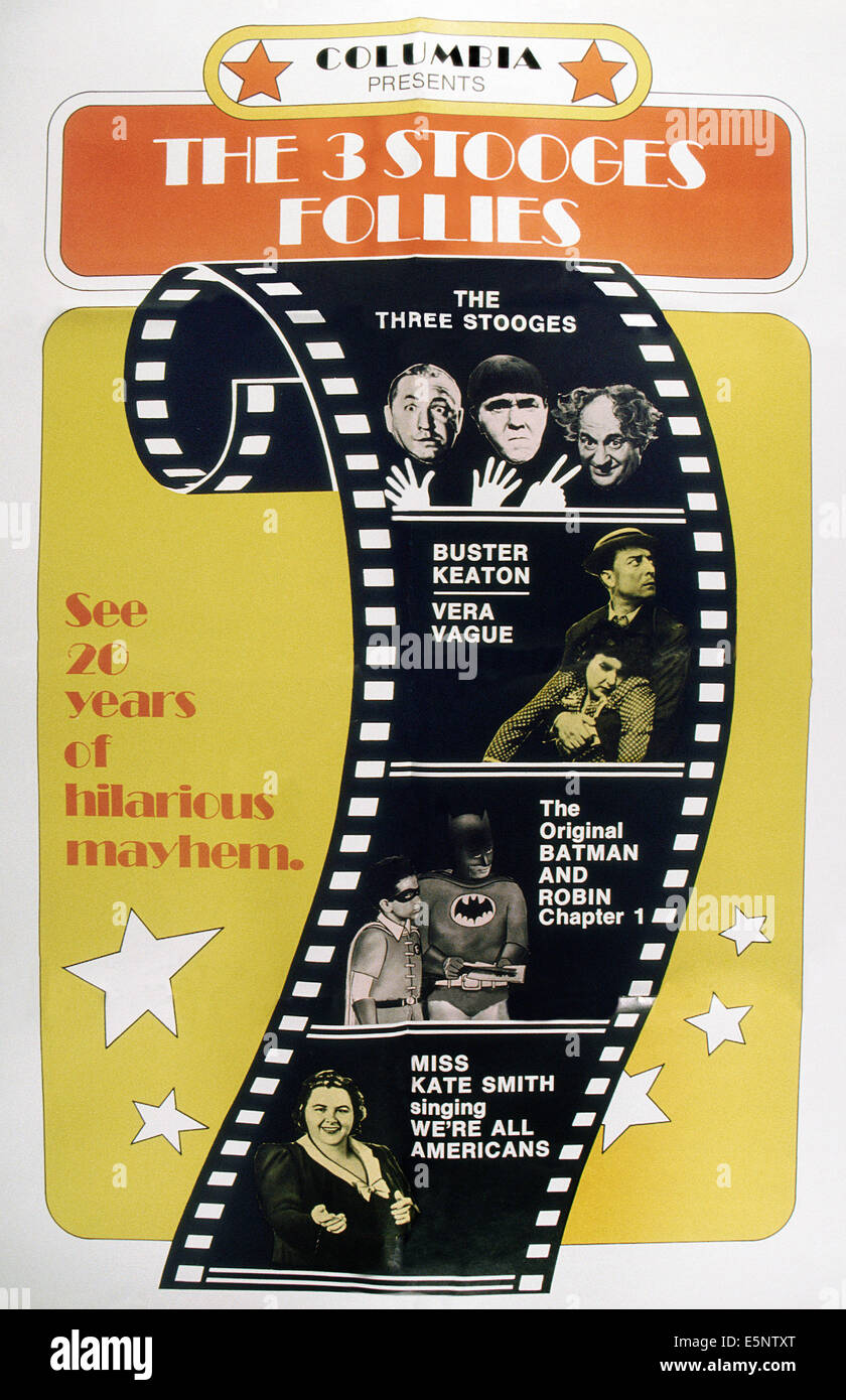 DIE drei STOOGES TORHEITEN, US Plakatkunst von oben: Three Stooges (aka ...