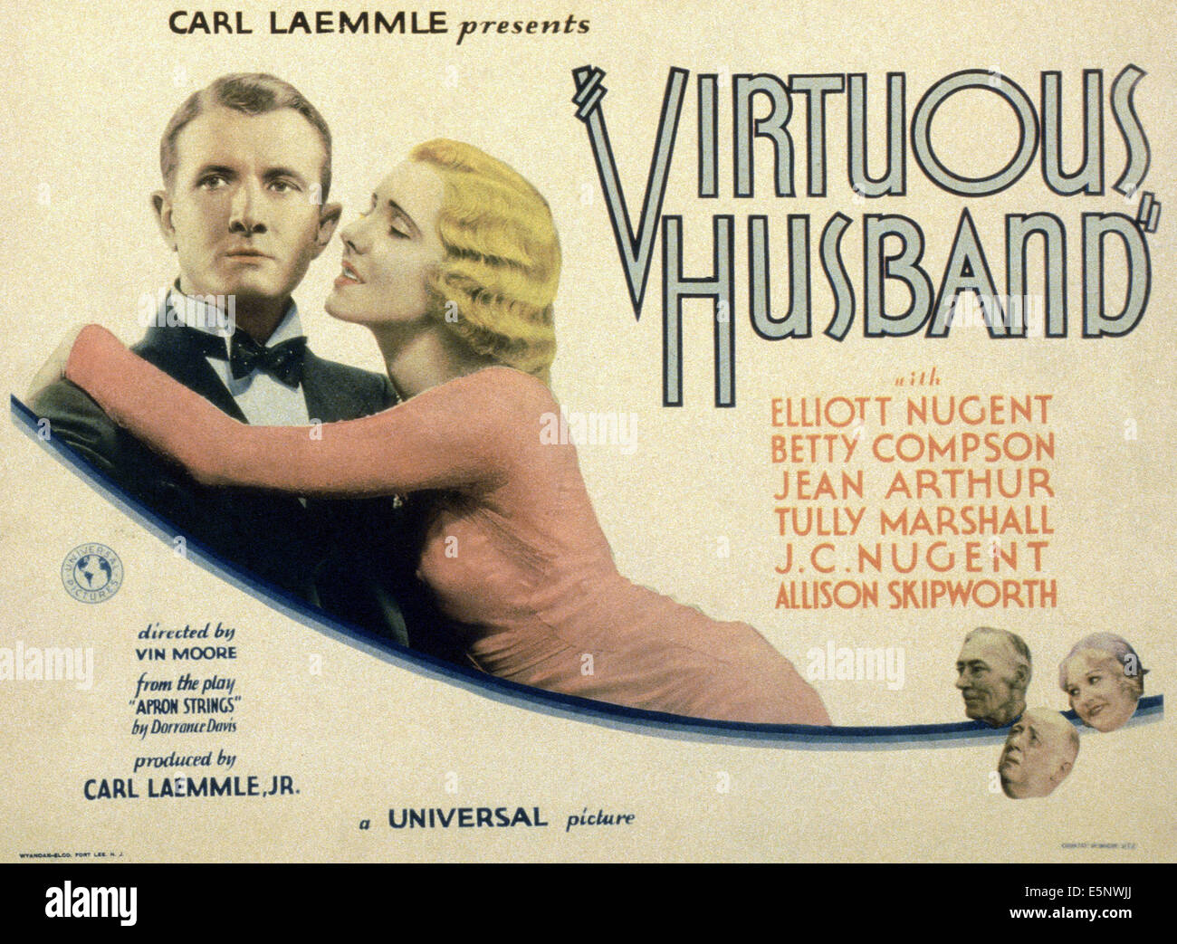 DIE TUGENDHAFTEN Mann, US-Plakat, von links: Jean Arthur, Tully Marshall, j.c. Nugent, Elliott ...