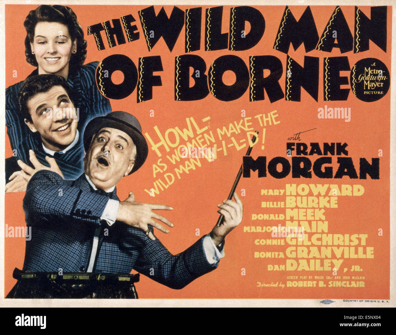 DER wilde Mann von BORNEO, US-Plakat von oben: Mary Howard, Dan Dailey ...