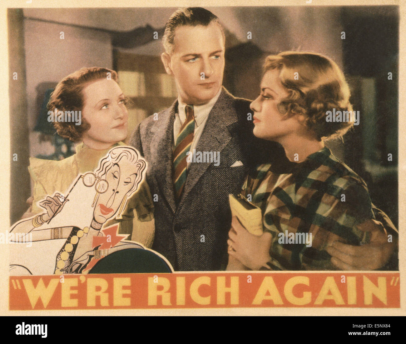 Wir sind reich AGAIN, US Lobbycard, von links: Billie Burke, Reginald ...