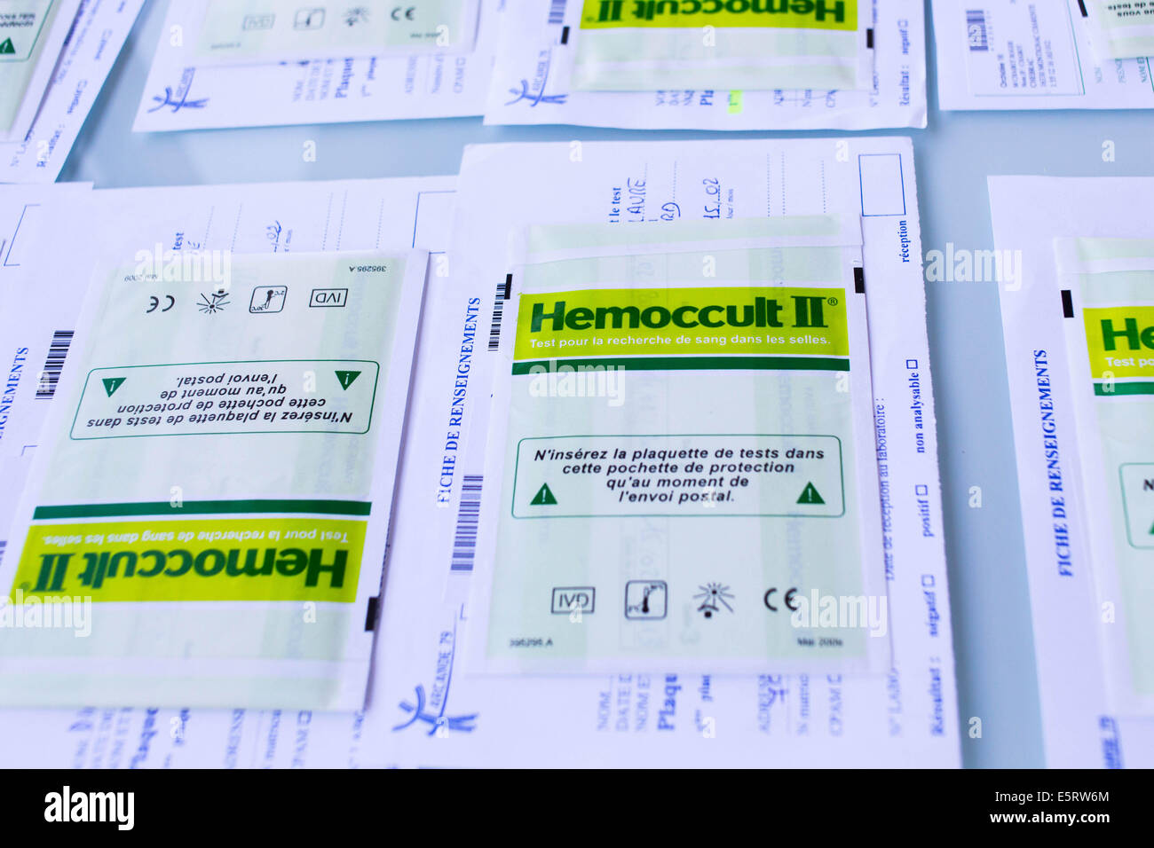 Hemoccult Test im Labor Stockfotografie - Alamy
