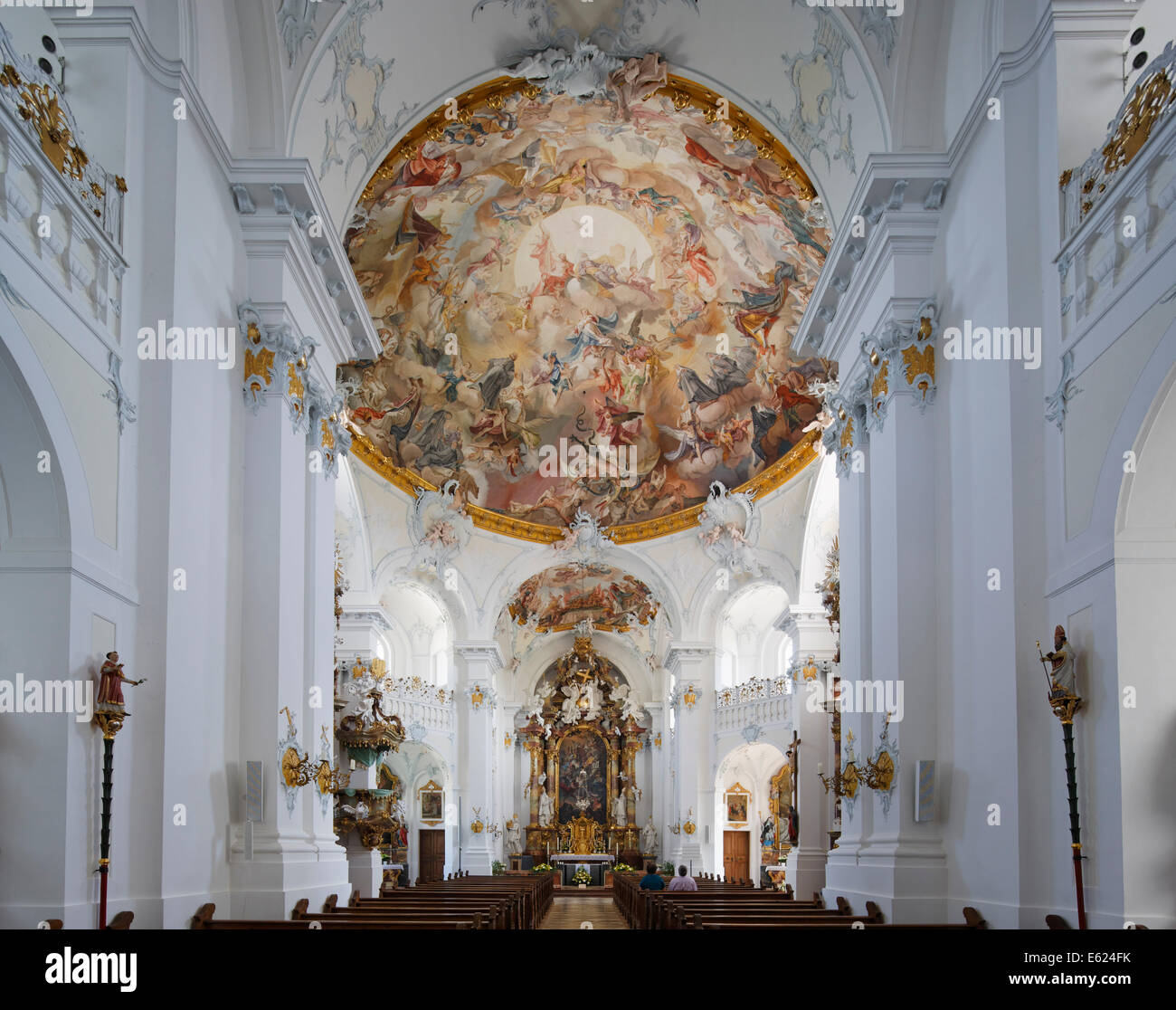 Ehemalige Klosterkirche mit Deckenfresken von Matthäus Günther und der ...