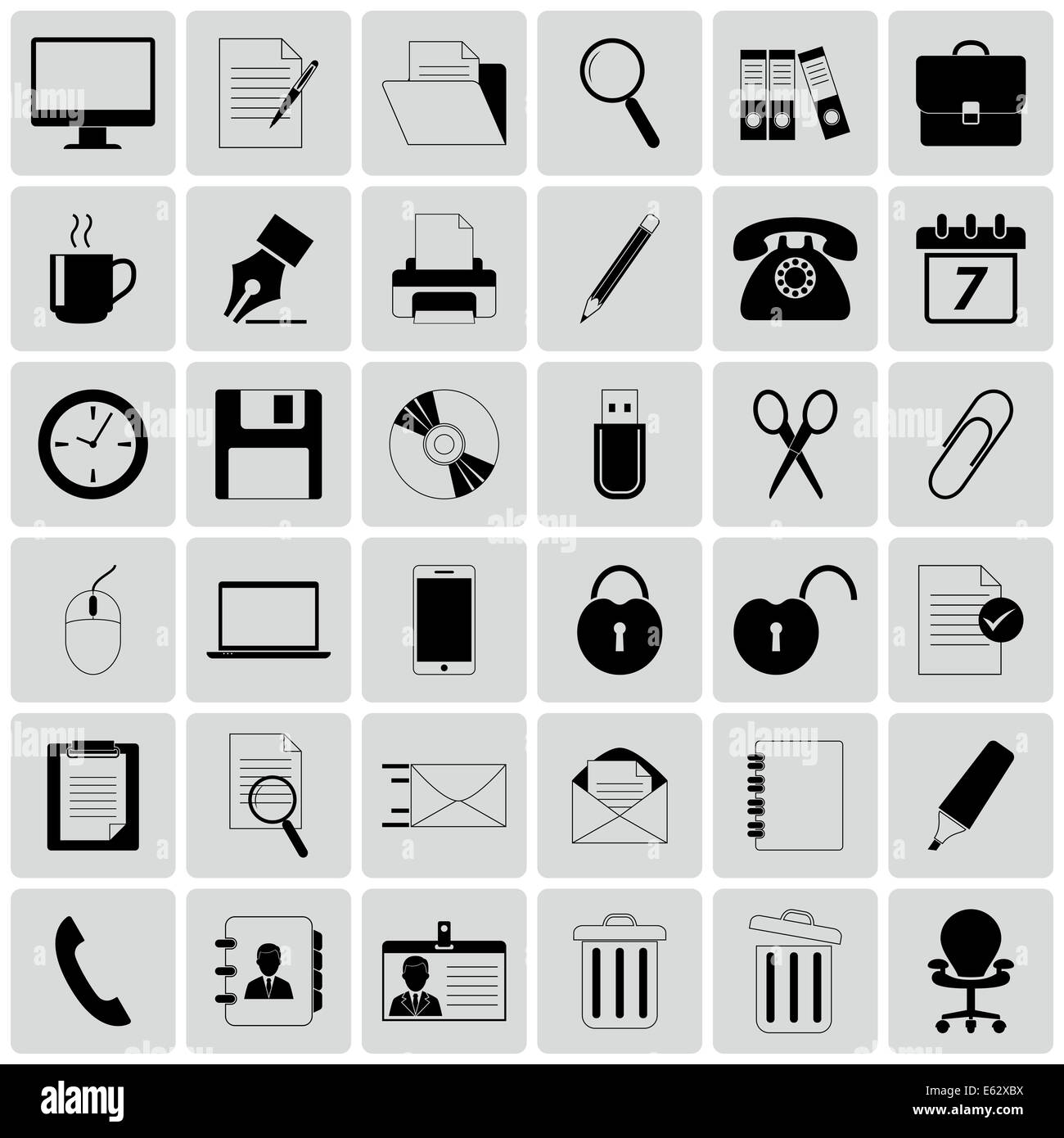 Office icons -Fotos und -Bildmaterial in hoher Auflösung – Alamy