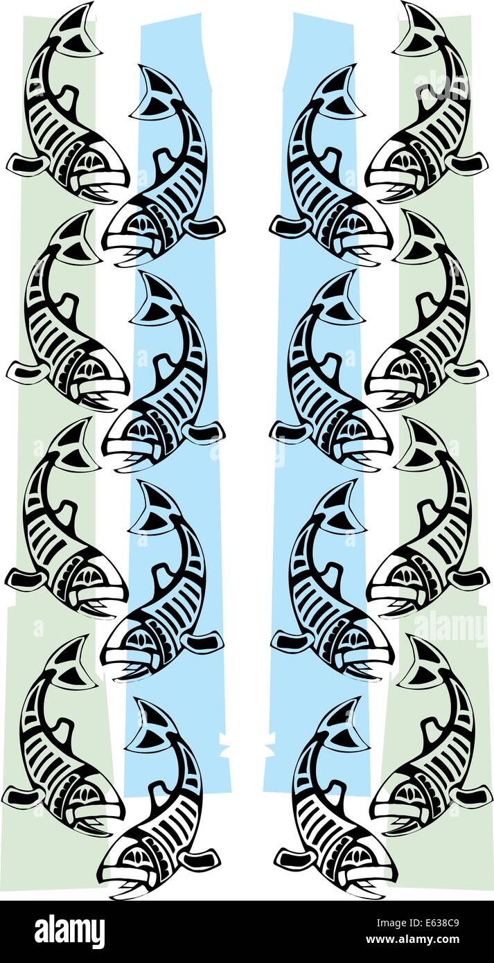 Fisch tattoo Stock-Vektorgrafiken kaufen - Alamy