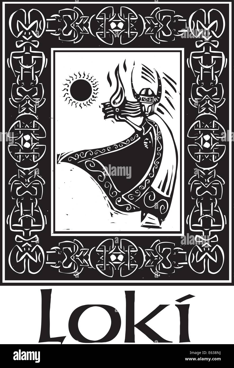 Loki norse god Stock-Vektorgrafiken kaufen - Alamy