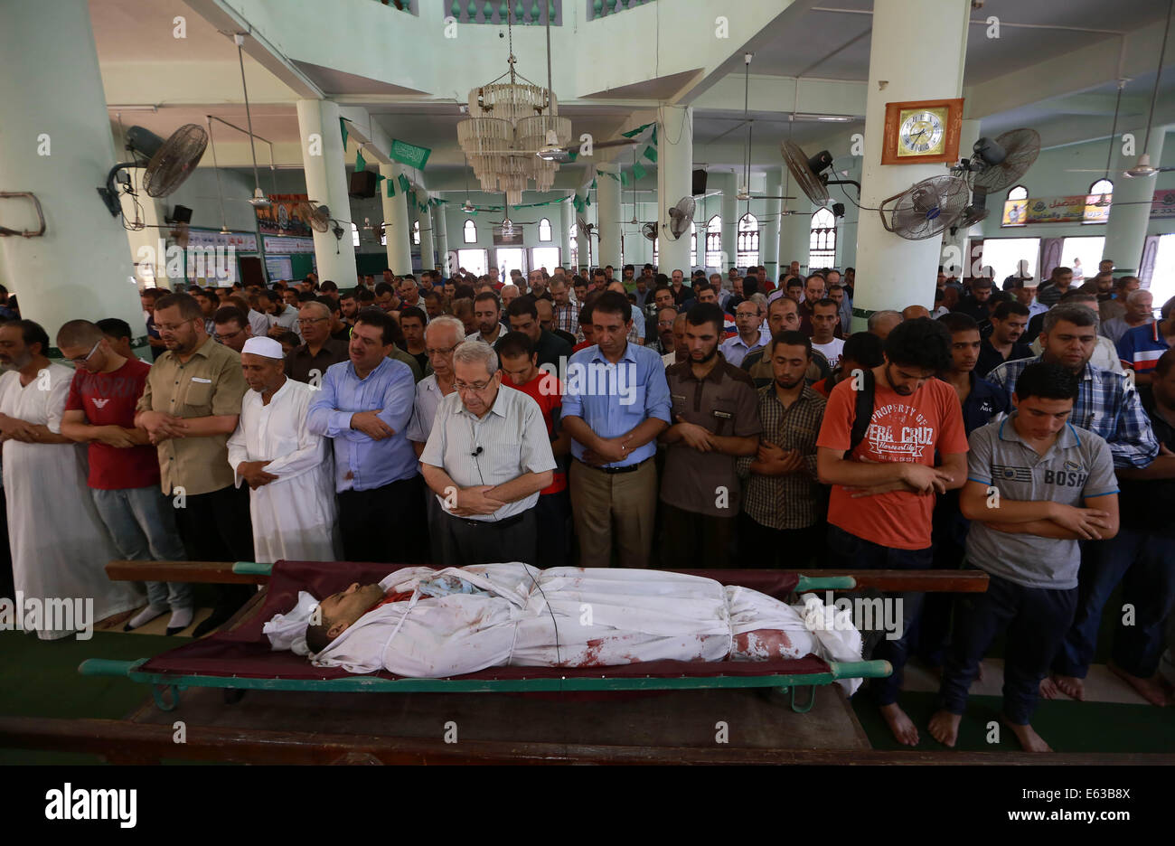 Gaza-Stadt, Gazastreifen, Palästinensische Gebiete. 13. August 2014 ...