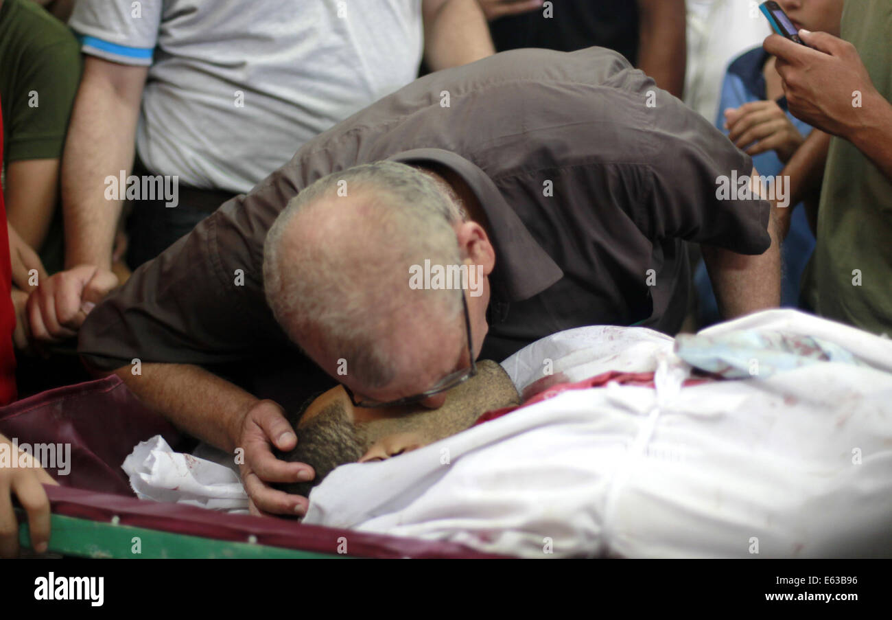 Gaza-Stadt, Gazastreifen, Palästinensische Gebiete. 13. August 2014 ...