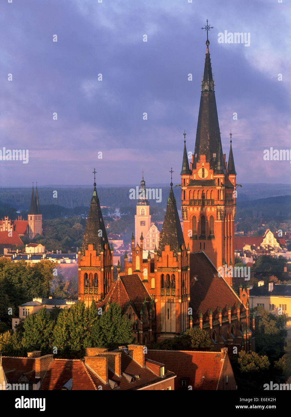 Panorama von Olsztyn, Polen Stockfotografie - Alamy