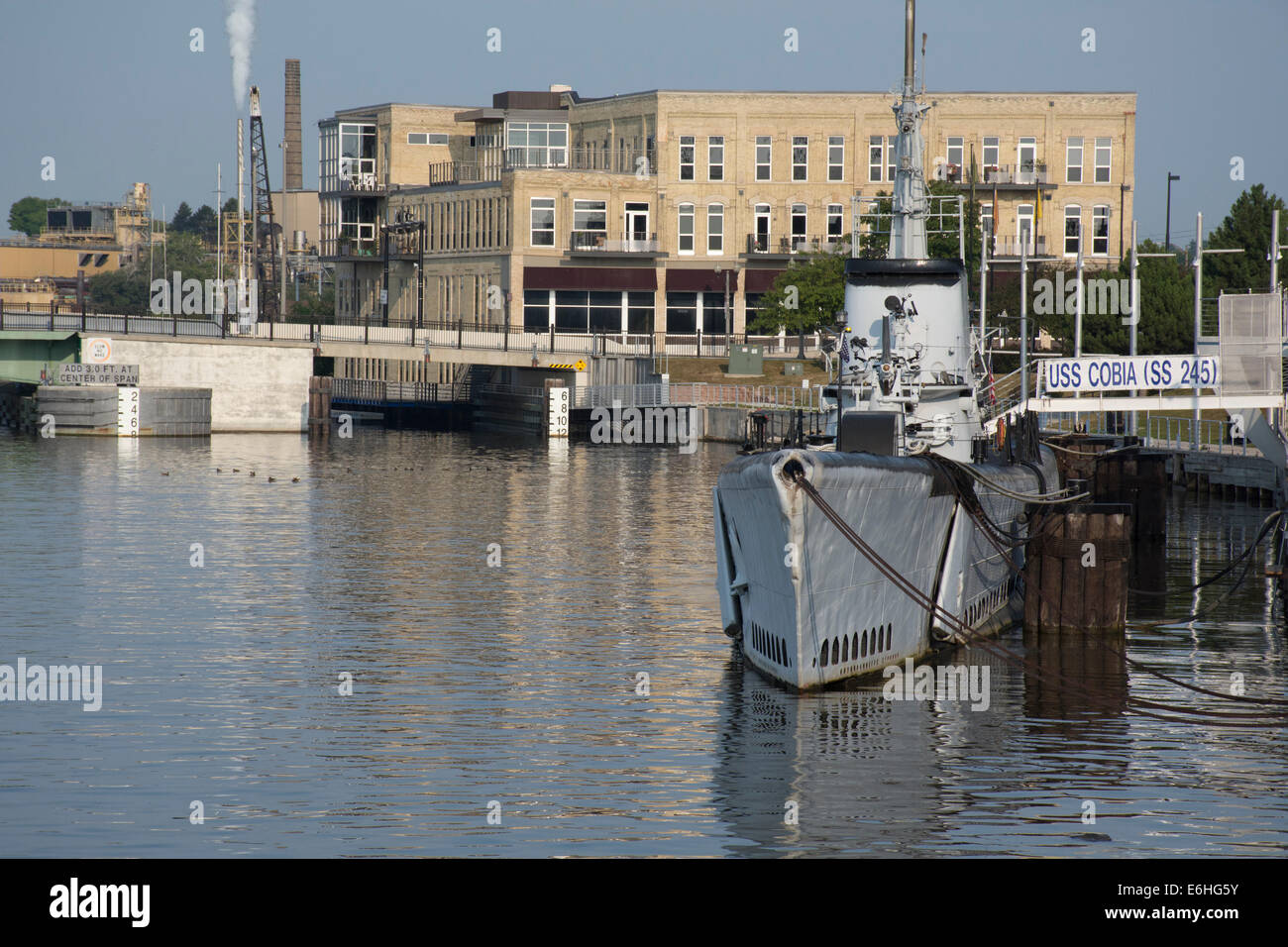 Wisconsin Manitowoc. Manitowoc River. Wisconsin Maritime Museum entlang ...