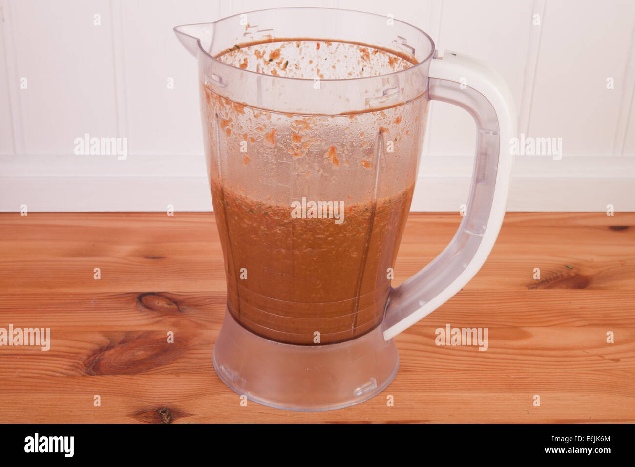 Jerk Chicken Marinade in den Mixer bereits gemischt Stockfotografie - Alamy