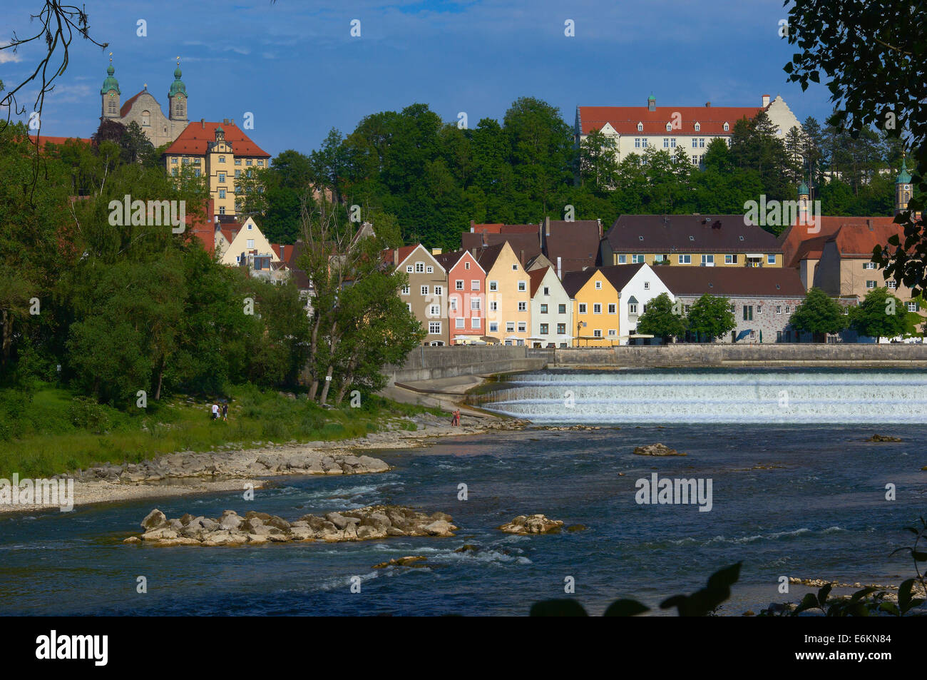 Landsberg am Lech, Lech-Fluss, romantische Straße, Romantische Strasse ...