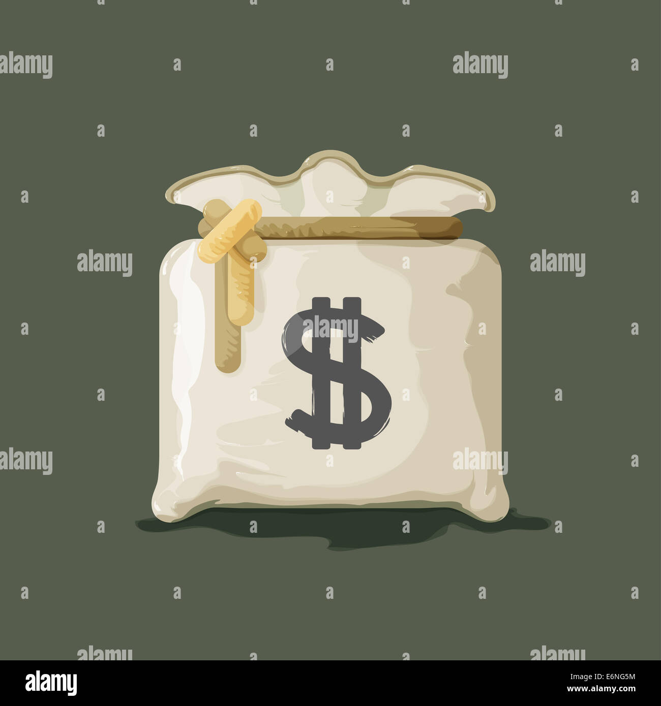 Geldsack mit Dollarzeichen Vektor-illustration Stockfotografie - Alamy