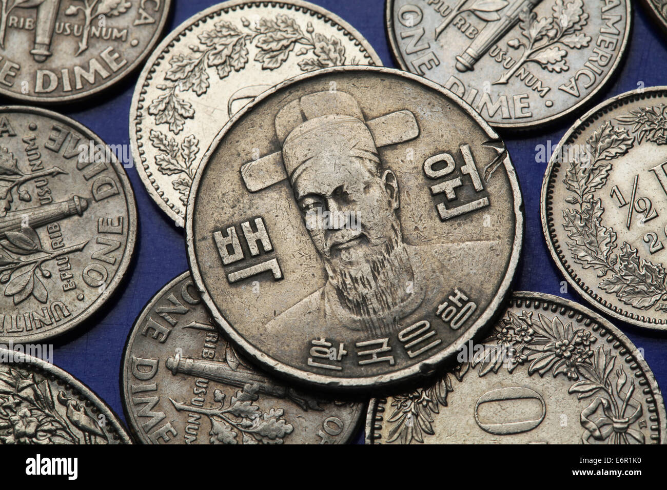 Korean won coin currency -Fotos und -Bildmaterial in hoher Auflösung ...